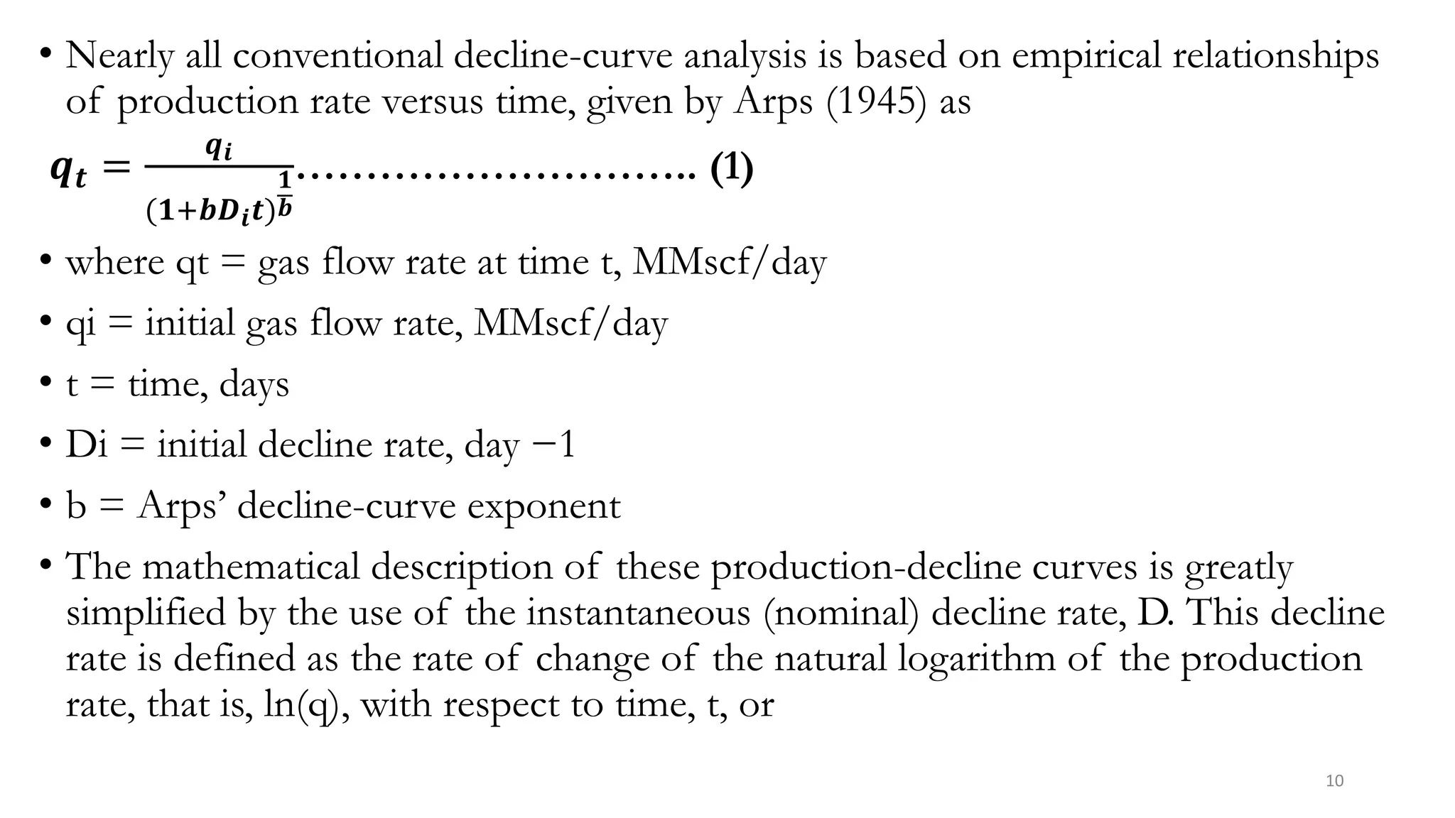 PE 459 LECTURE 8, decline curve analysis for gas wells | PDF