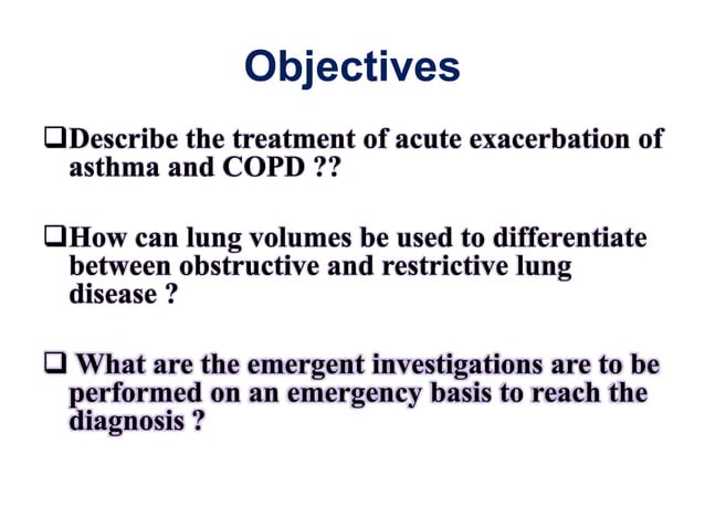 obstructive & restrictive lung disease | PPTX | Lung and Respiratory ...