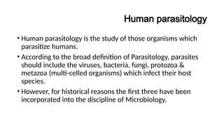 PE 600.01- Introduction to Parasitology & Principles of Parasitism [MSc ...