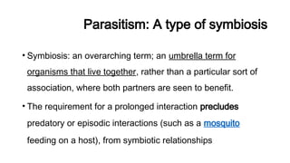 PE 600.01- Introduction to Parasitology & Principles of Parasitism [MSc ...