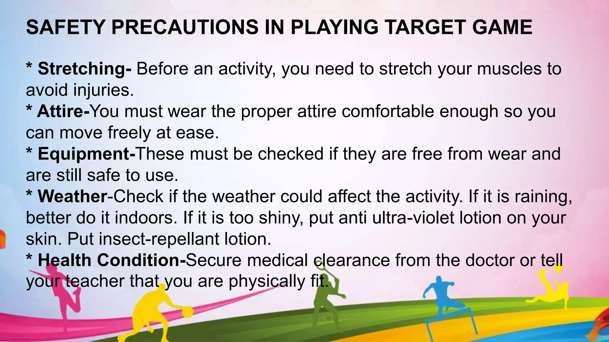 Module 2 week 3and4 safety precautions in playing games PE6 | PPTX