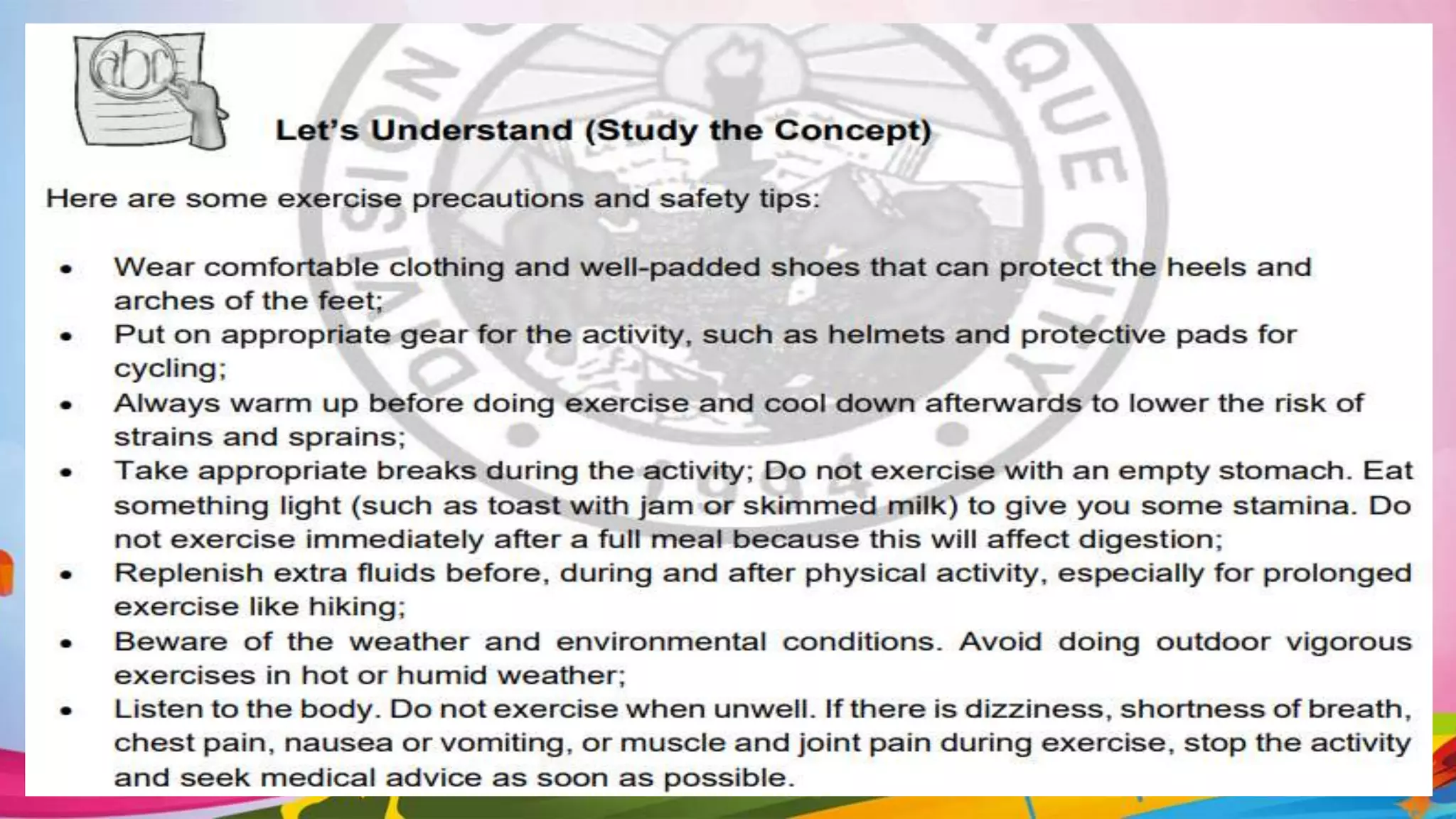 Module 2 week 3and4 safety precautions in playing games PE6 | PPTX