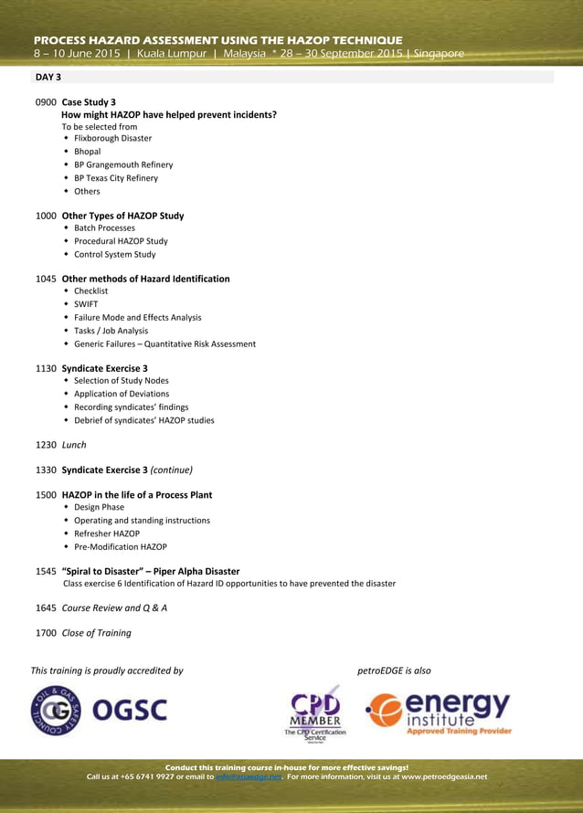 Hazop training - Hazard training | PDF