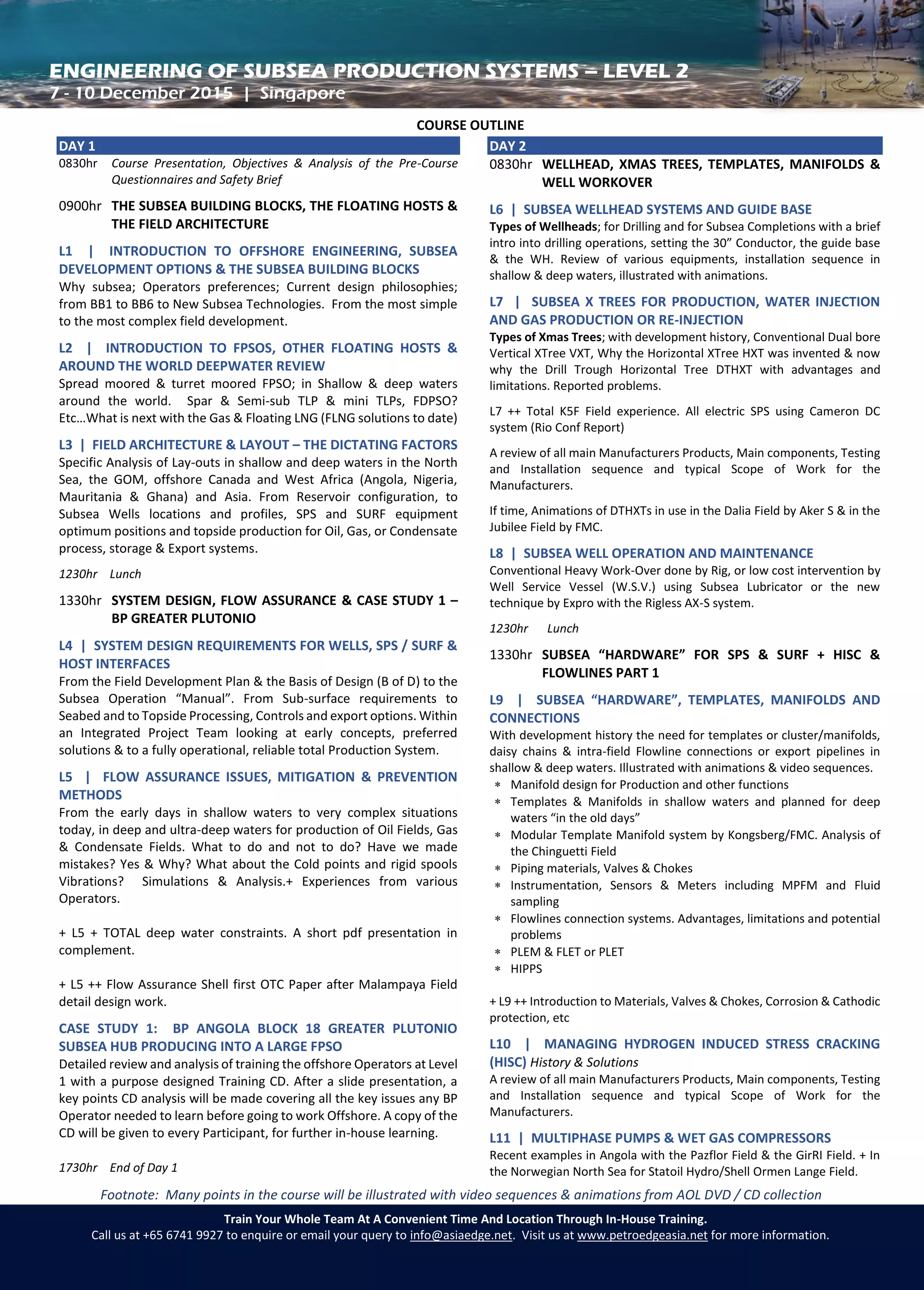 Engineering of Subsea Production Systems | PDF