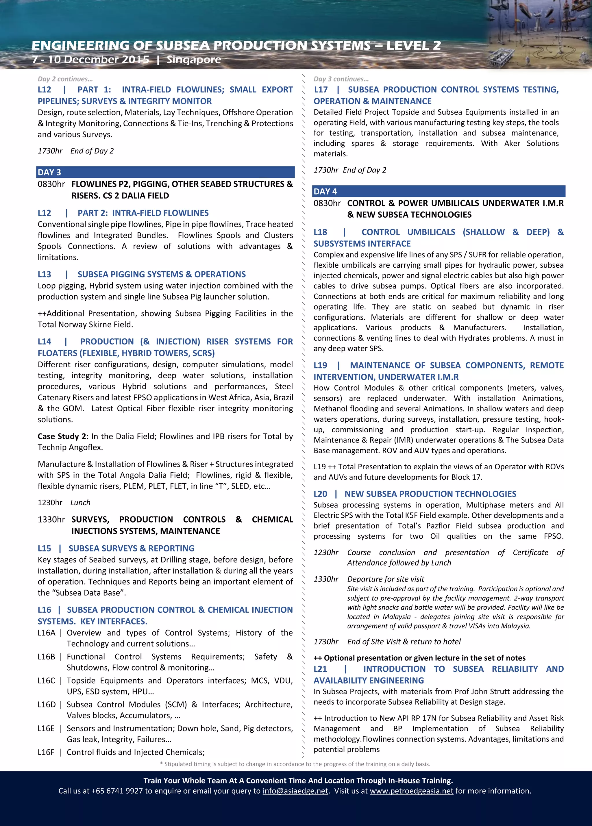 Engineering of Subsea Production Systems | PDF