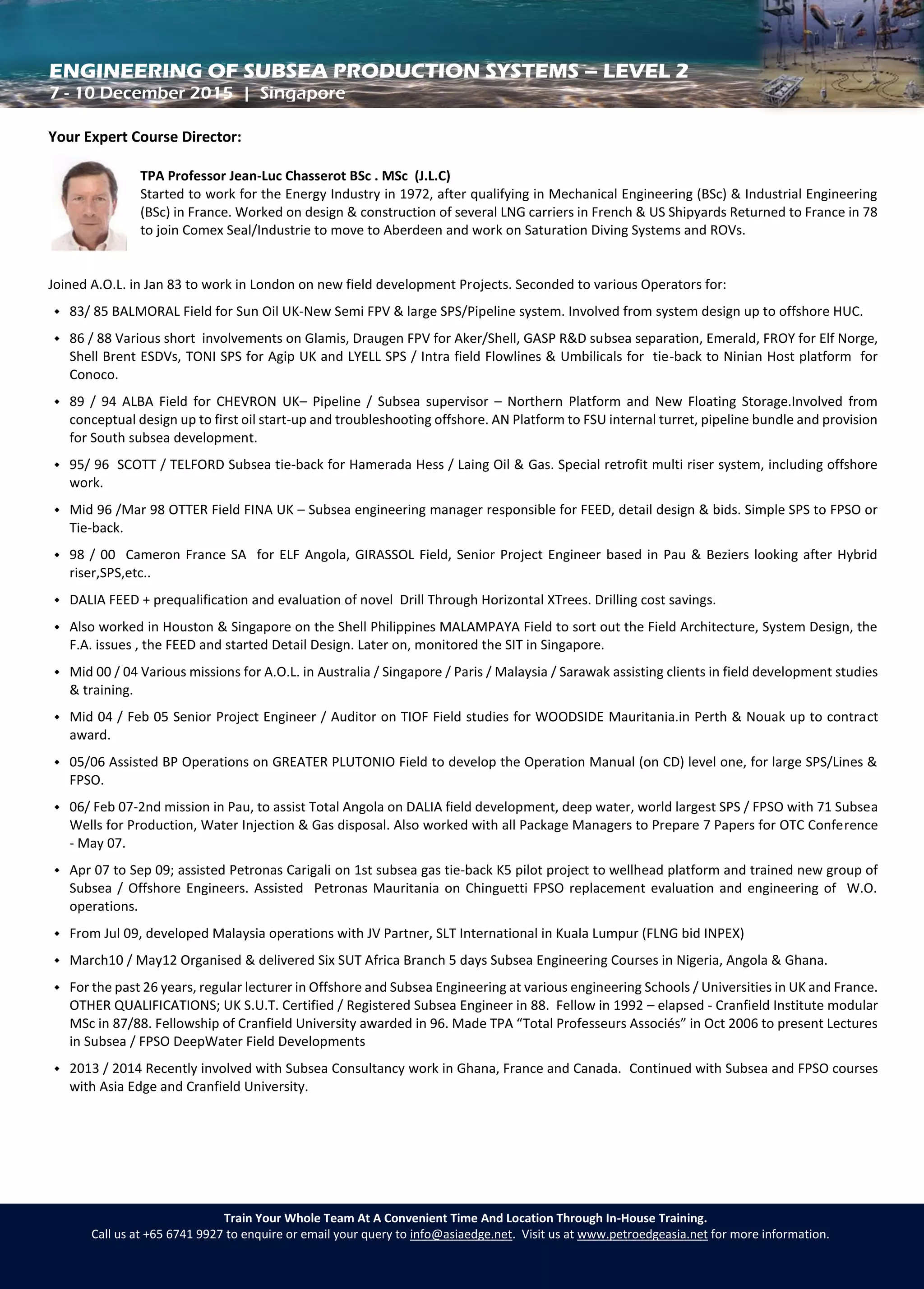 Engineering of Subsea Production Systems | PDF