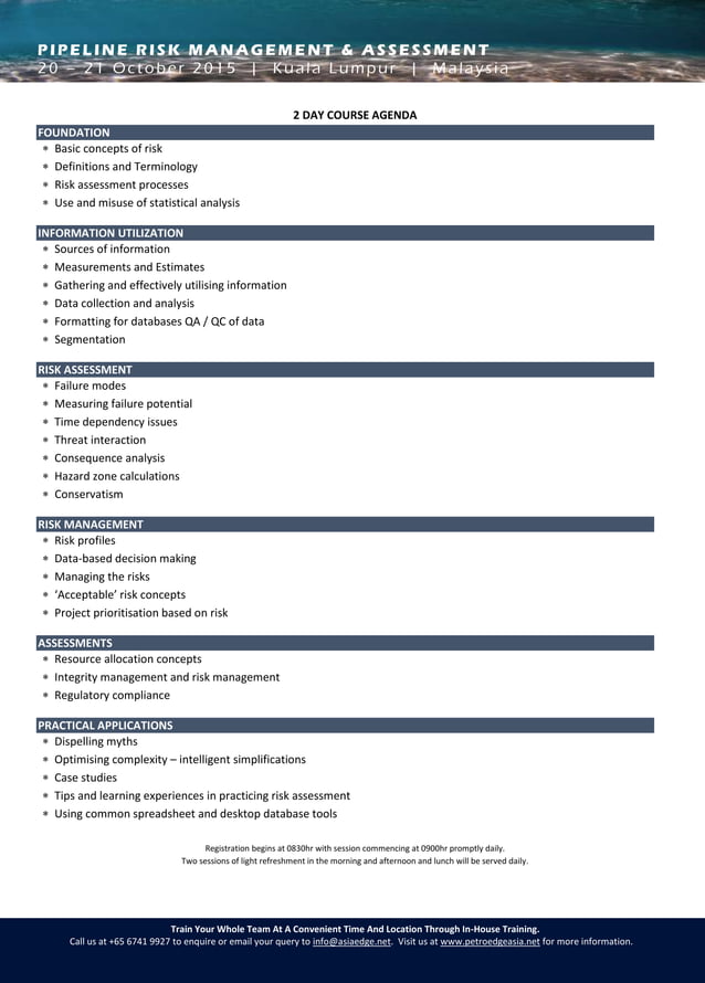 Pipeline Risk Management and Assessment | PDF