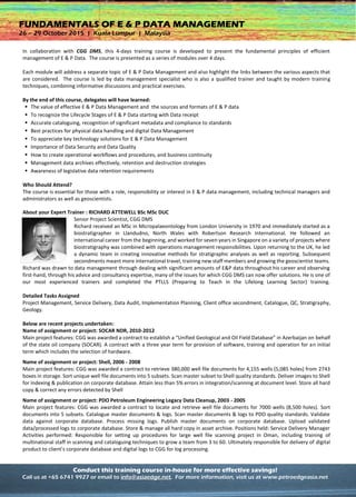 Exploration and Production Data Management training | PDF