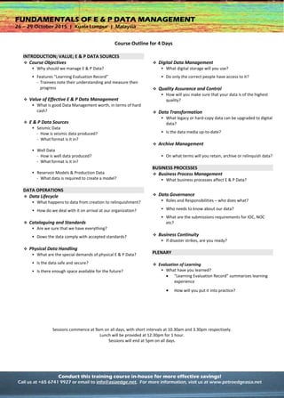 Fundamentals of E & P Data Management | PDF