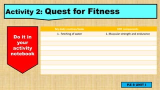 Pe 8 activities | PPTX