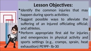 Physical Health 9 - Lesson 1 Sports Injuries | PPT