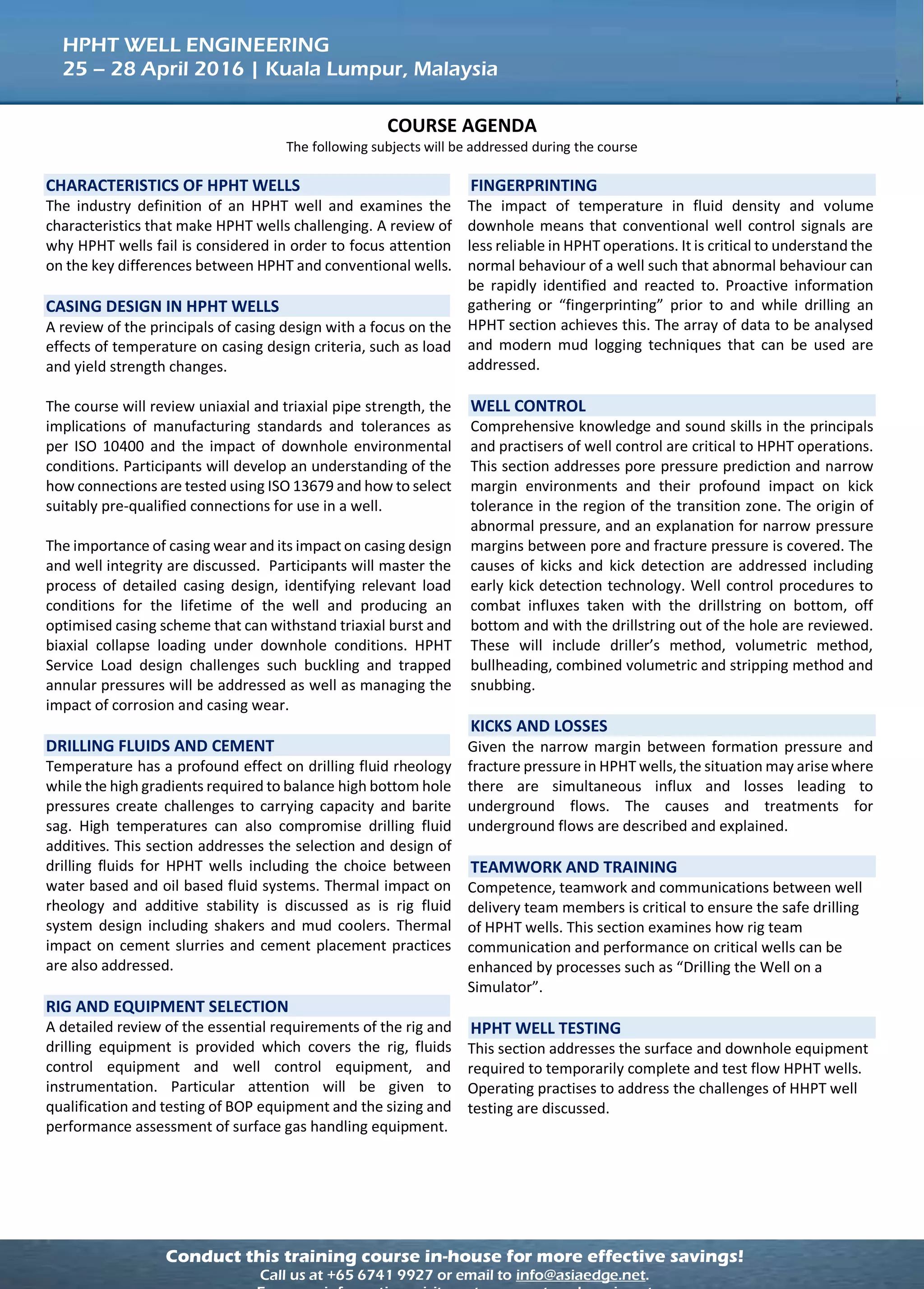 HPHT Well Engineering | PDF