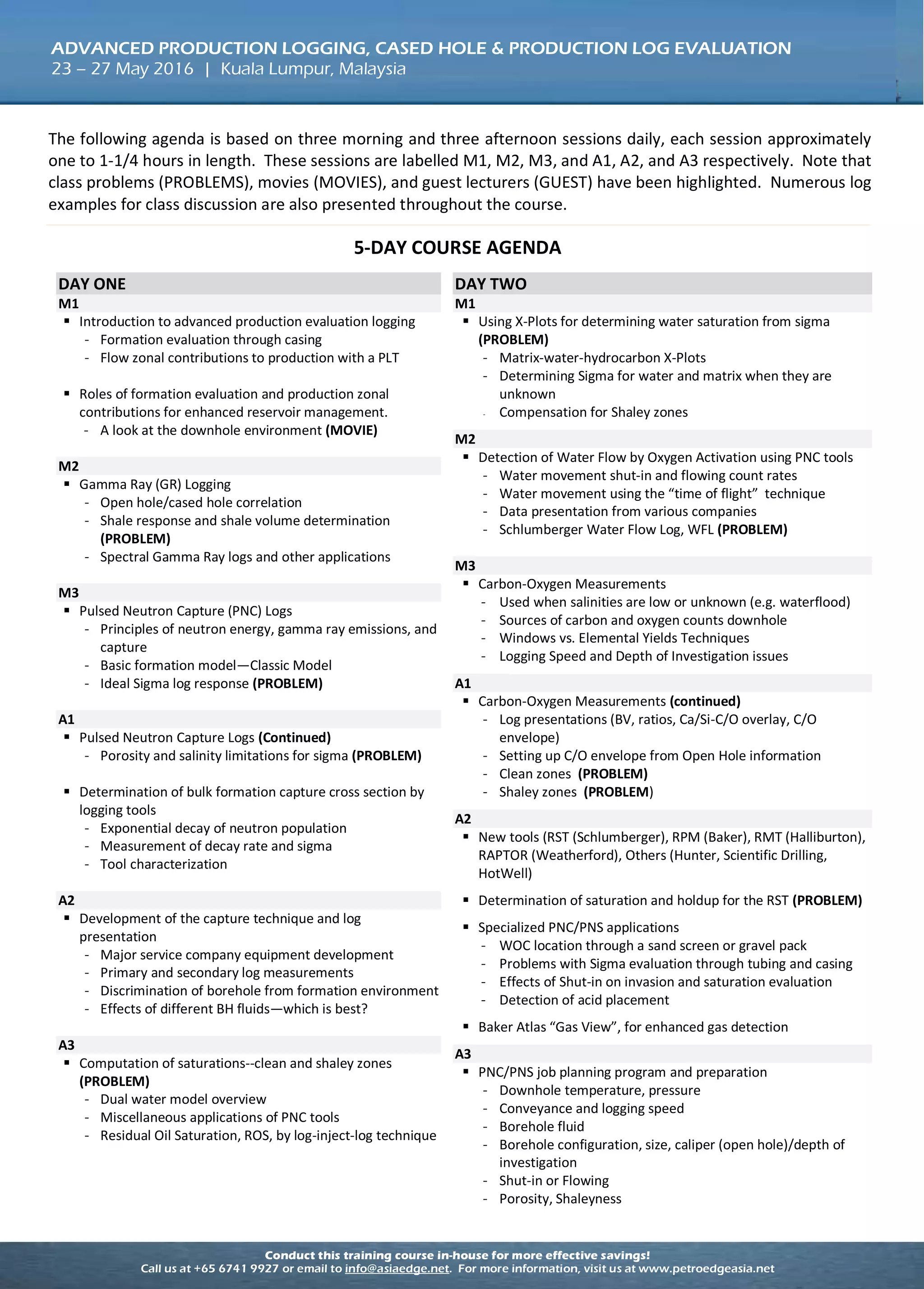 ADVANCED PRODUCTION LOGGING, CASED HOLE & PRODUCTION LOG EVALUATION | PDF