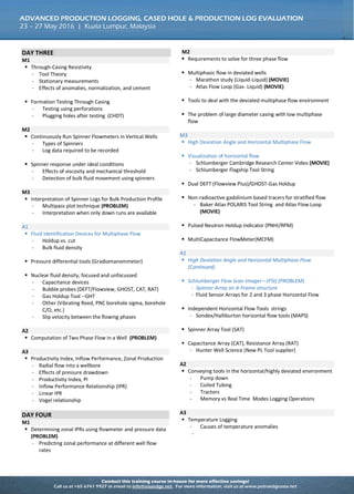 ADVANCED PRODUCTION LOGGING, CASED HOLE & PRODUCTION LOG EVALUATION | PDF