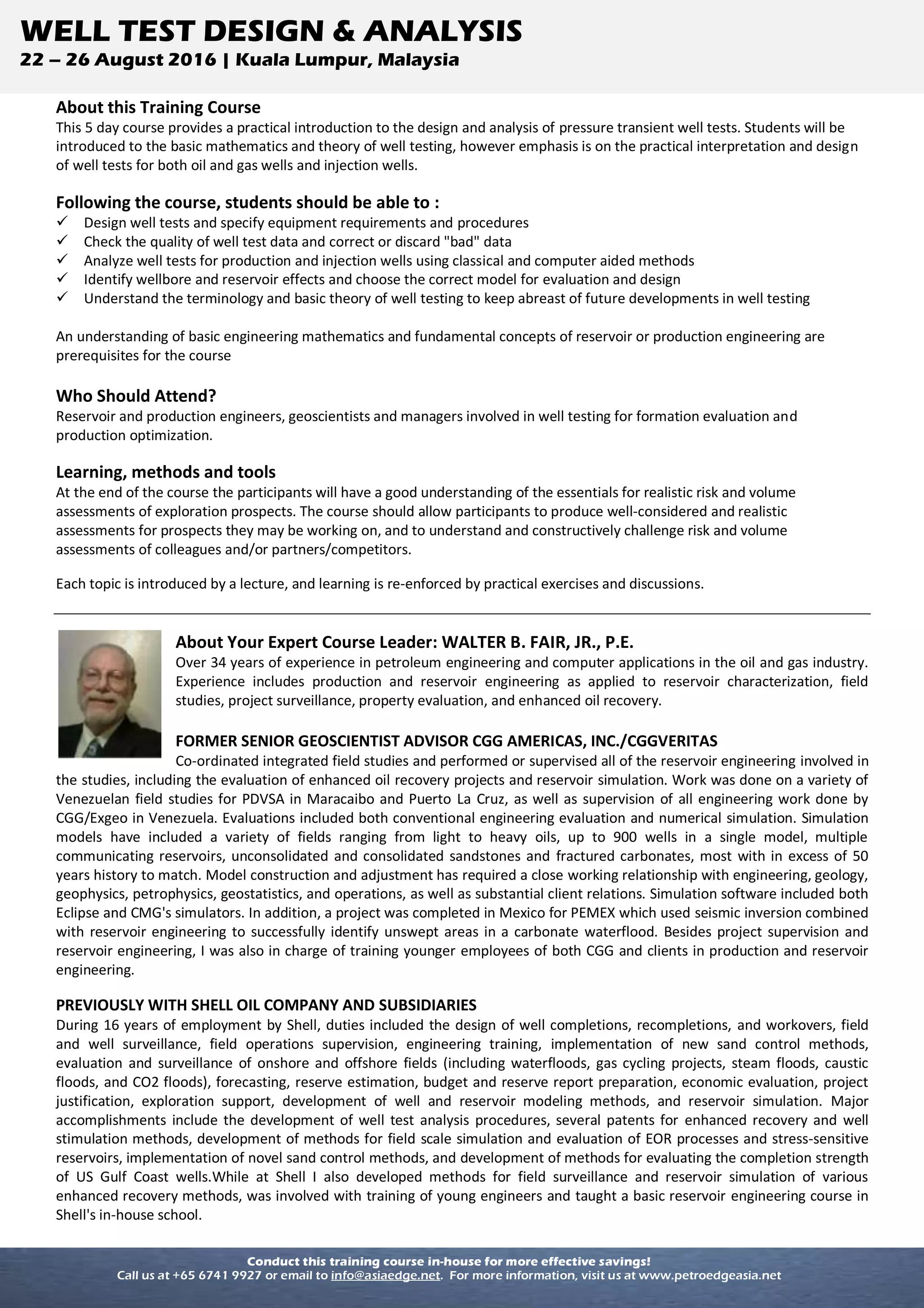 Well Test Design and Analysis | PDF