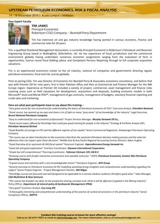 PE998.Upstream Petroleum Economics, Risk & Fiscal Analysis | PDF