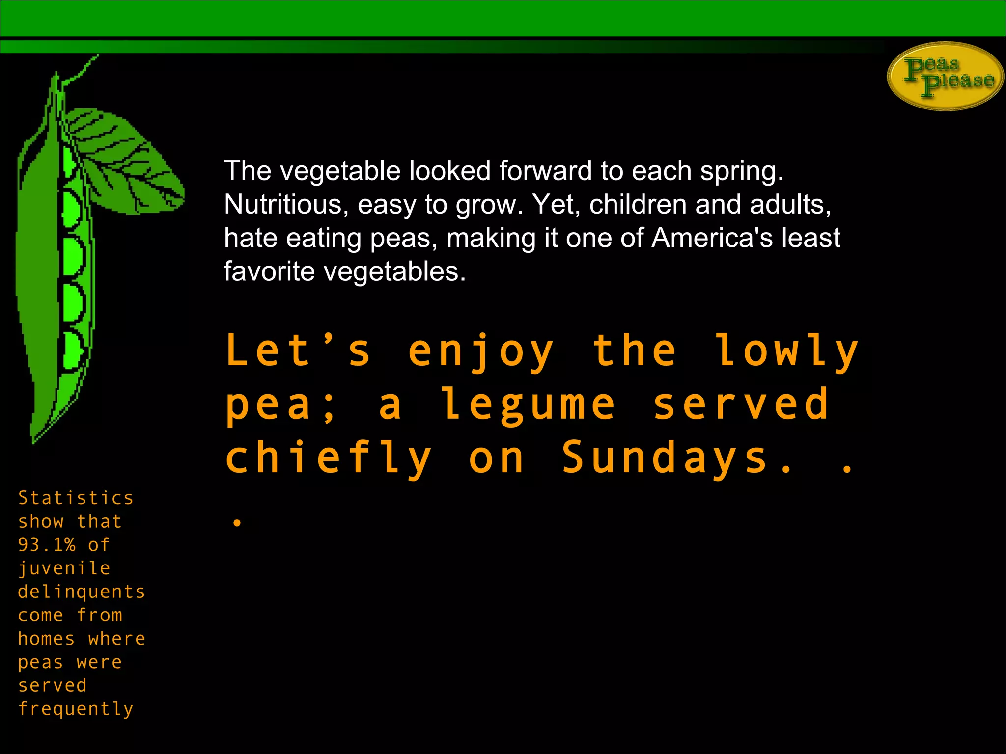 How to Eat Peas | PPT