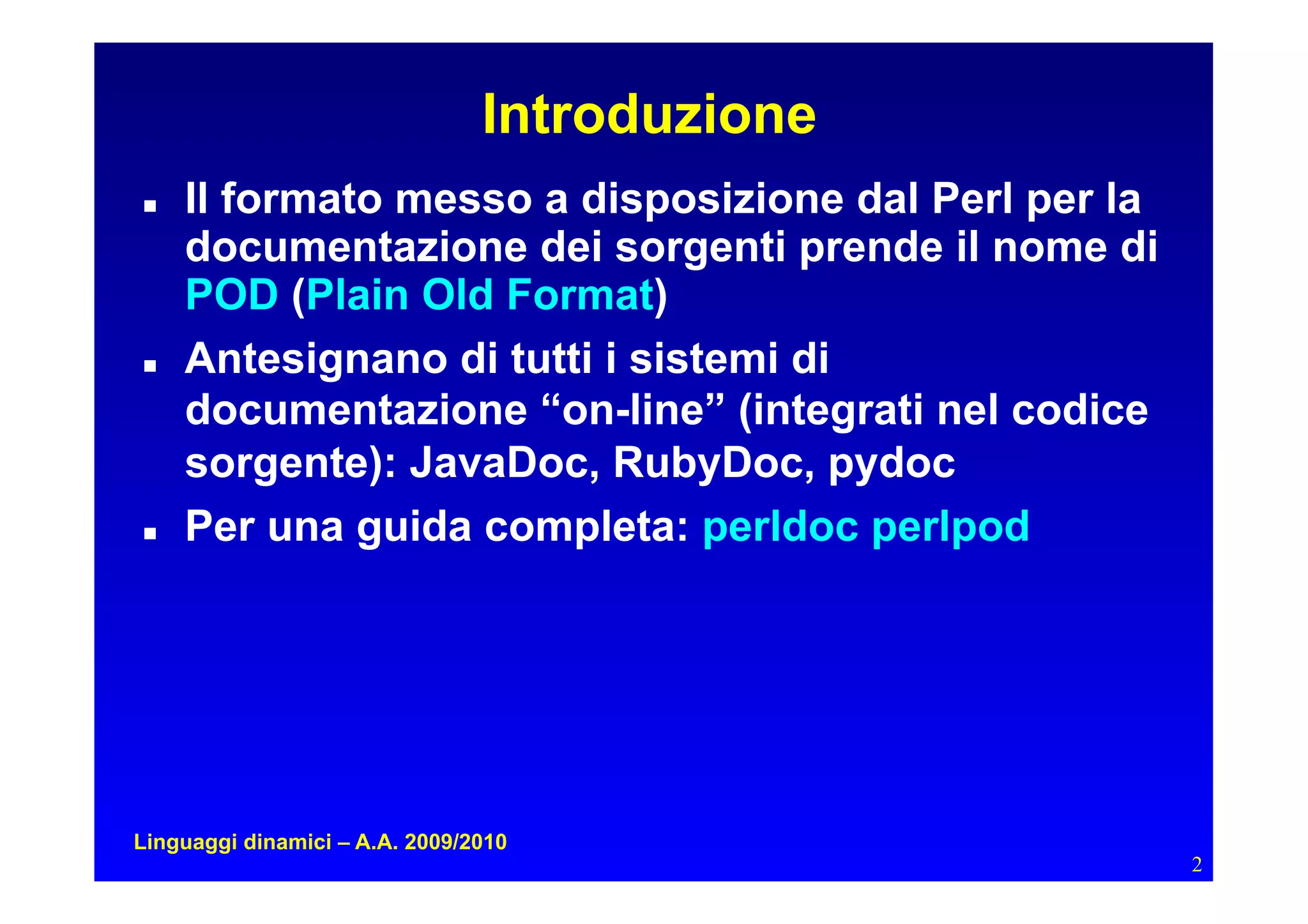 Pe a2 perl-documentazione | PDF