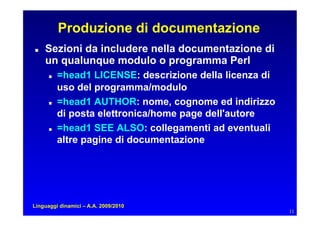 Pe a2 perl-documentazione | PPT