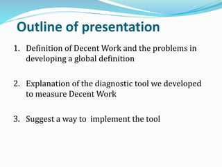 Developing a Diagnostic Tool and Policy Instrument for the Realisation ...
