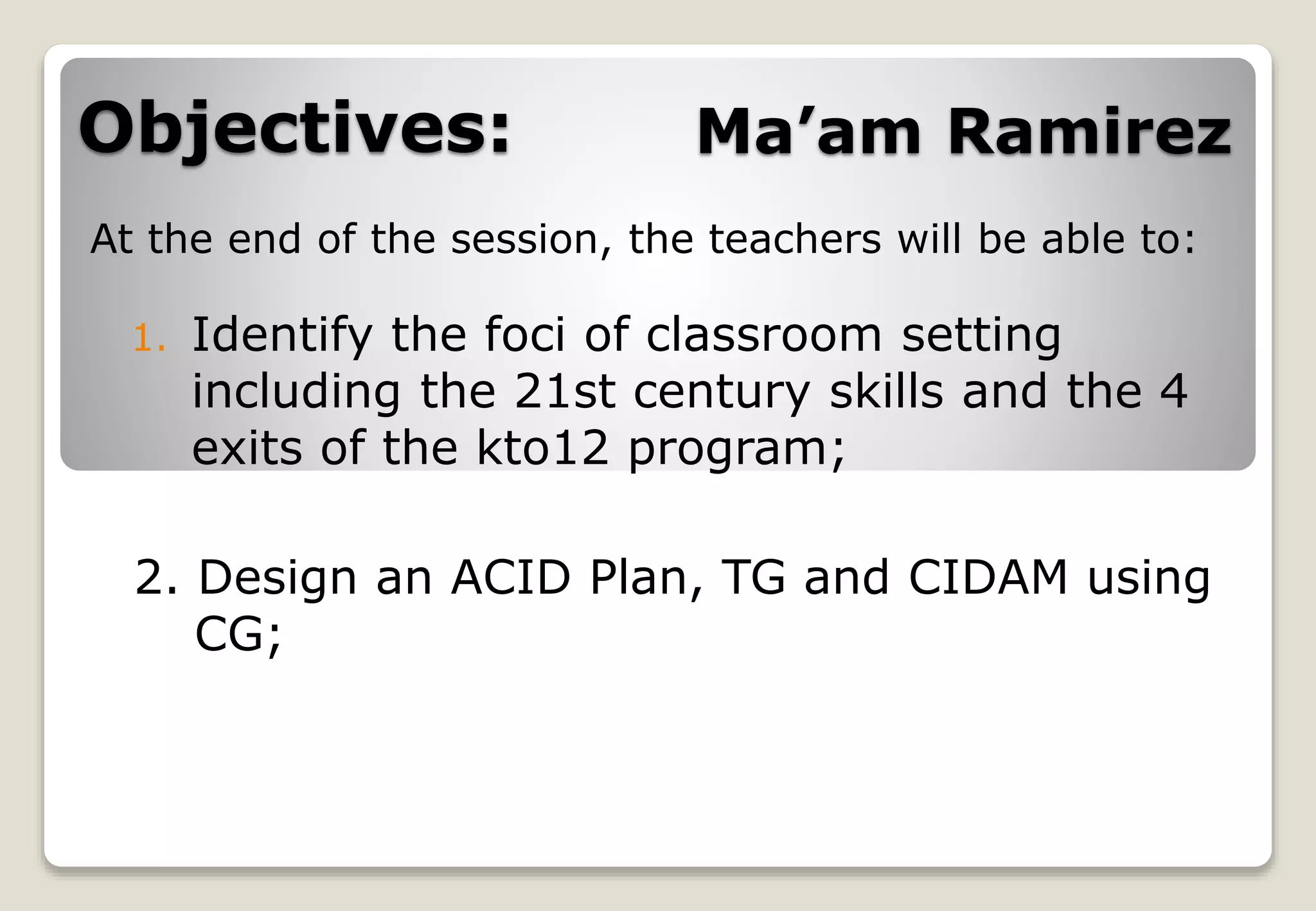 Peac cidam presentation 2019 | PPTX