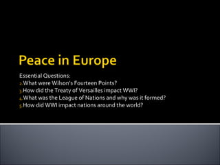 Peace In Europe | PPT