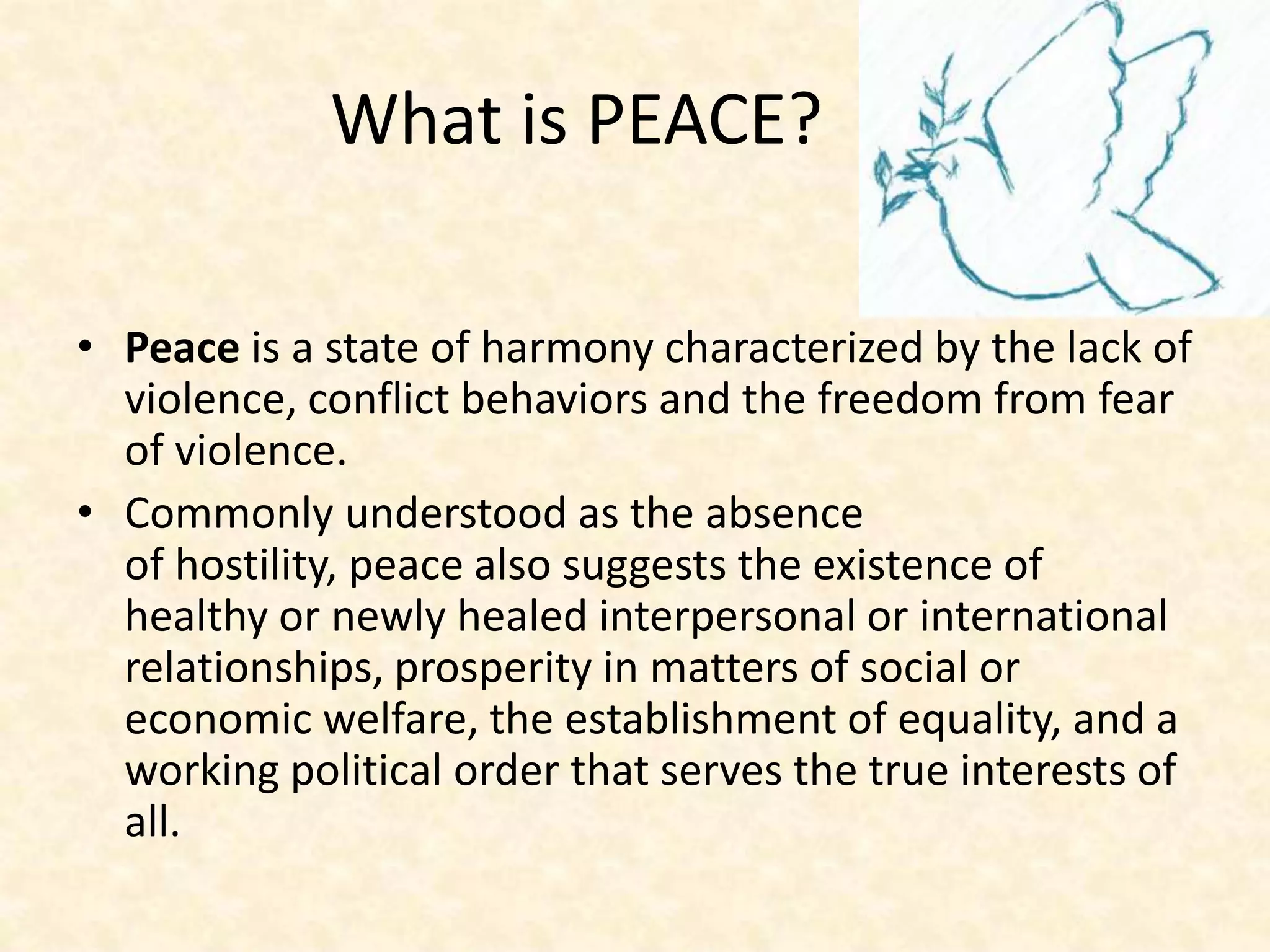 Peace and conflict | PPTX