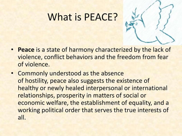 Peace and conflict | PPTX | War and Conflicts