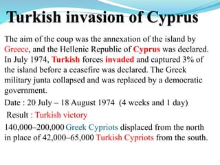 Cyprus Issue(Operation) Northern Cyprus,Greek,Turks,invasion, | PPTX