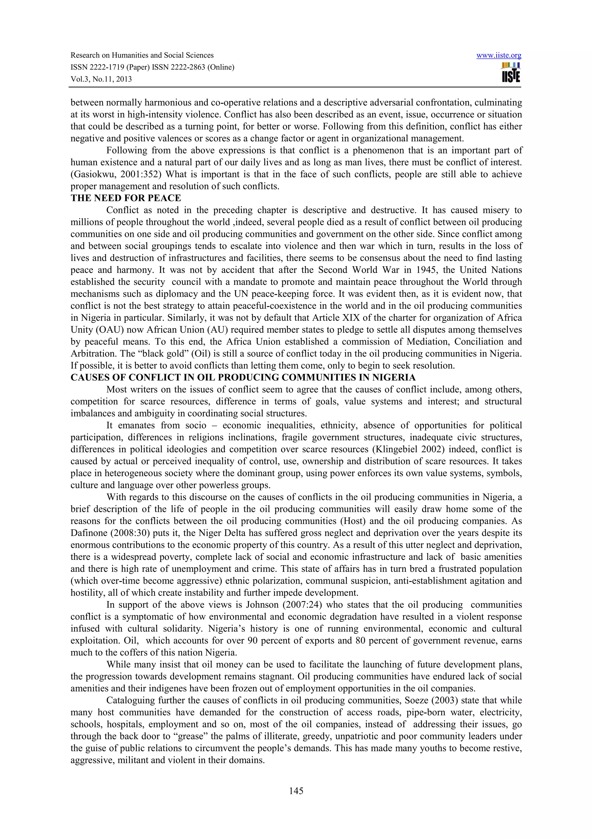 Peace and conflict resolution | PDF