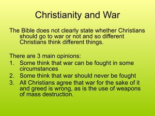 Peace war and Conflict Revision studypptx | PPT