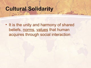 Peace and cultural solidarity | PPT