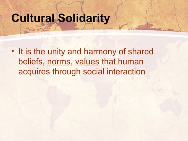 Peace and cultural solidarity | PPT