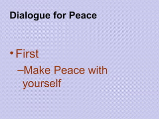Peace and cultural solidarity | PPT