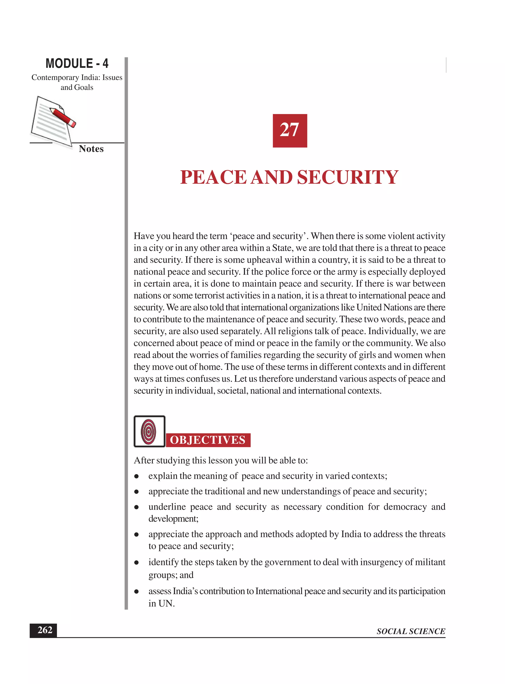 Peace and security | PDF