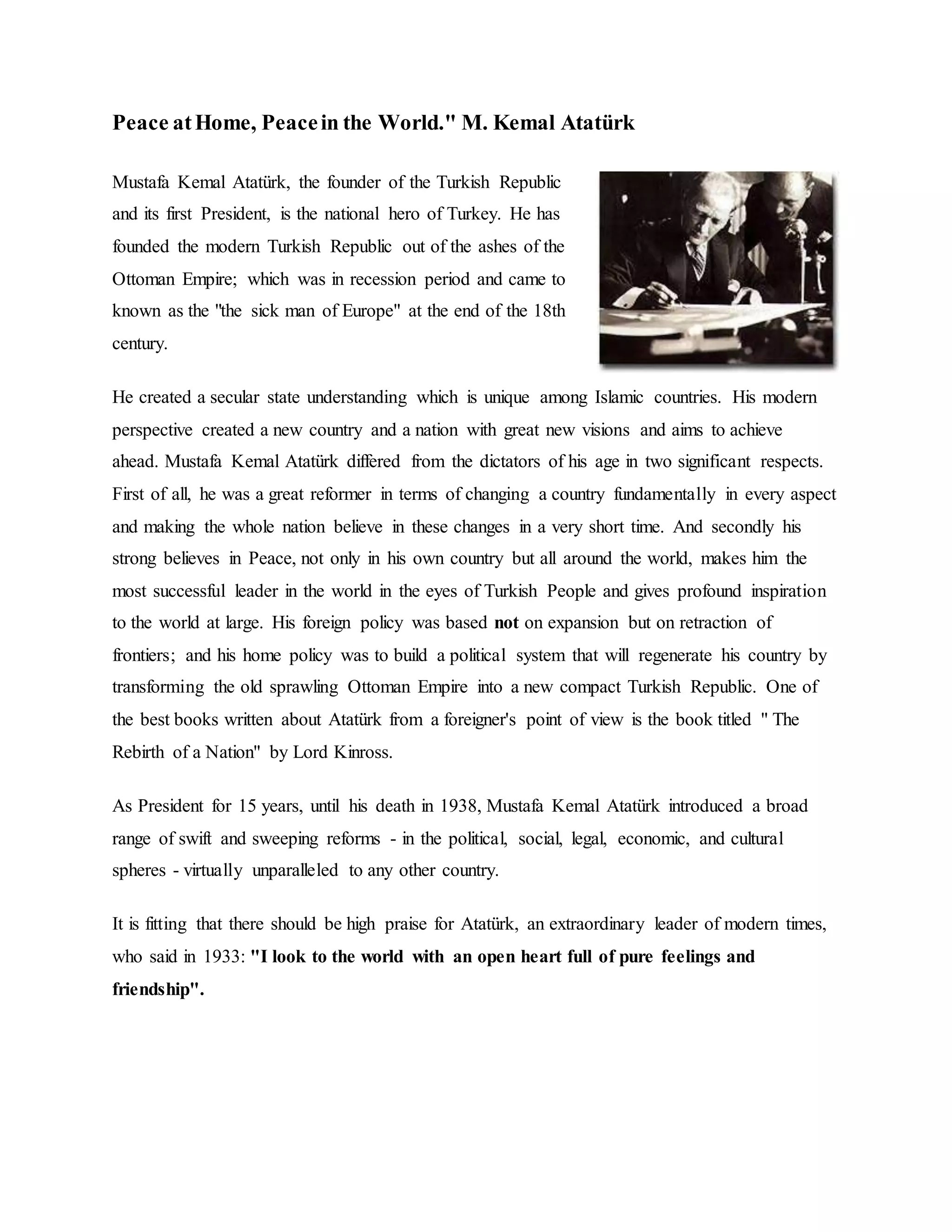 Mustafa Kemal Ataturk | DOCX