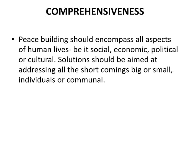 PEACE BUILDING PROCESS AND PRINCIPLES.pptx | Free download