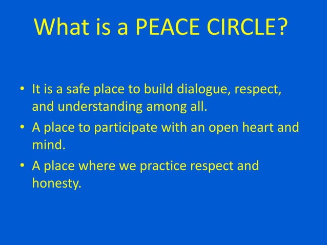 Peace Circle agreements | PPTX