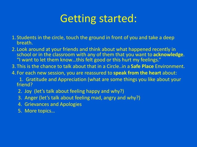 Peace Circle agreements | PPT
