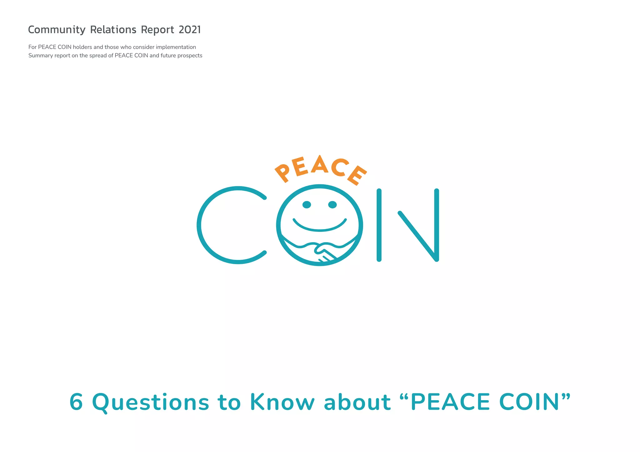 PEACE COIN CR Report_EN_2021 | PDF