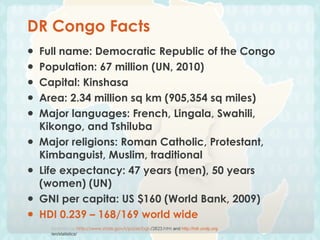 Experiences on Peace Corps in the Congo | PPT