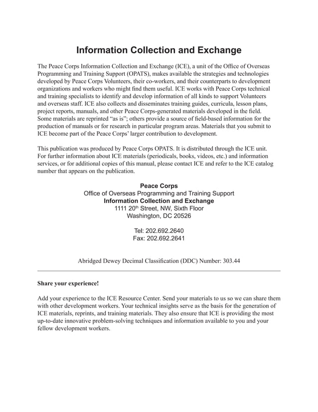 Peace corps life skills | PDF