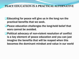 Peace education | PPTX