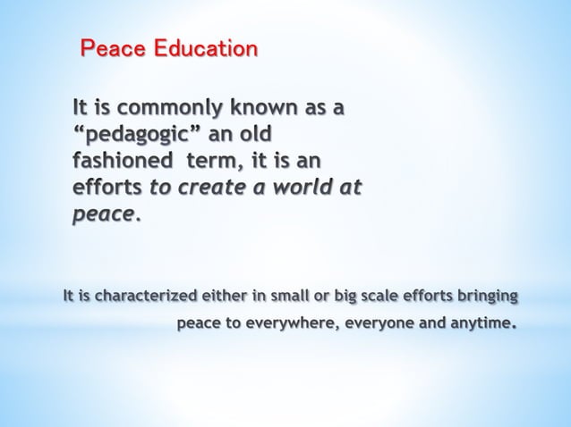 Peace Education in the Philippines | PPTX