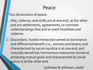Developments in Education: Peace Education | PPTX