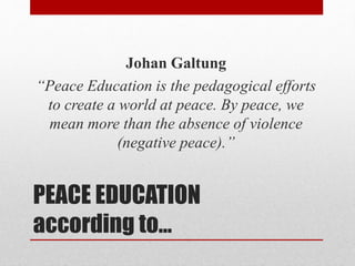 Peace education | PPTX