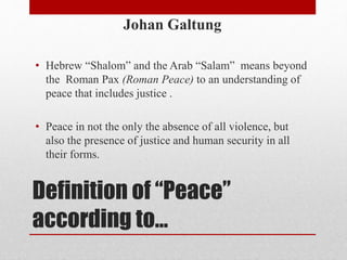 Peace education | PPTX