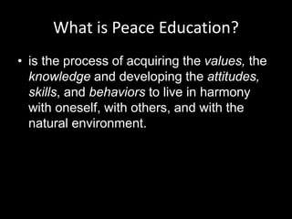 Peace education | PPTX