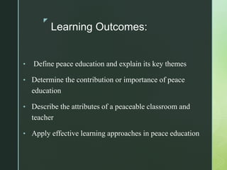 Peace Education | PPTX