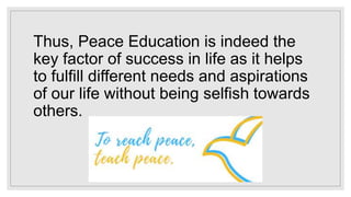 Peace education | PPTX
